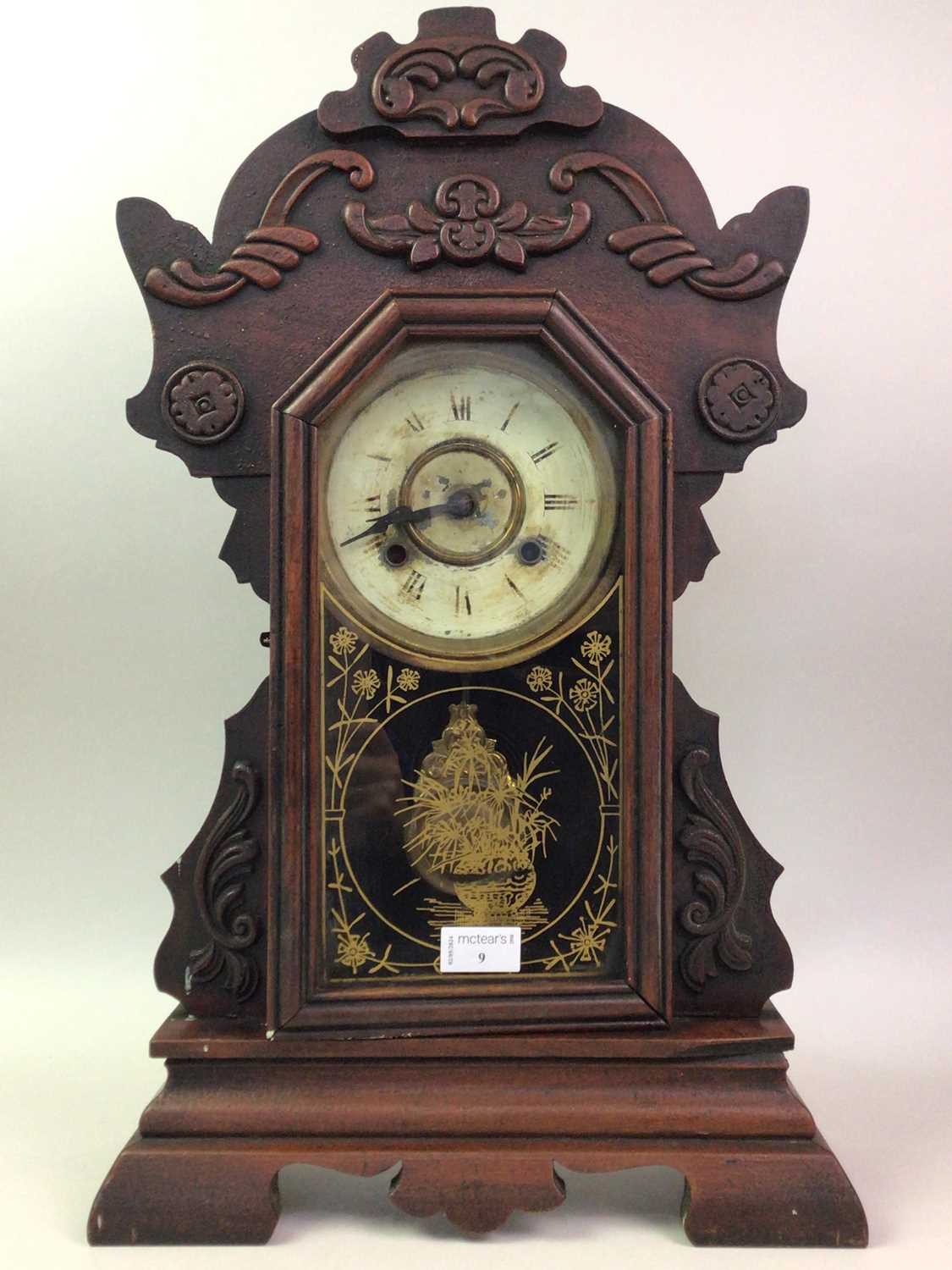 Lot 9 - 20TH CENTURY MANTEL CLOCK,