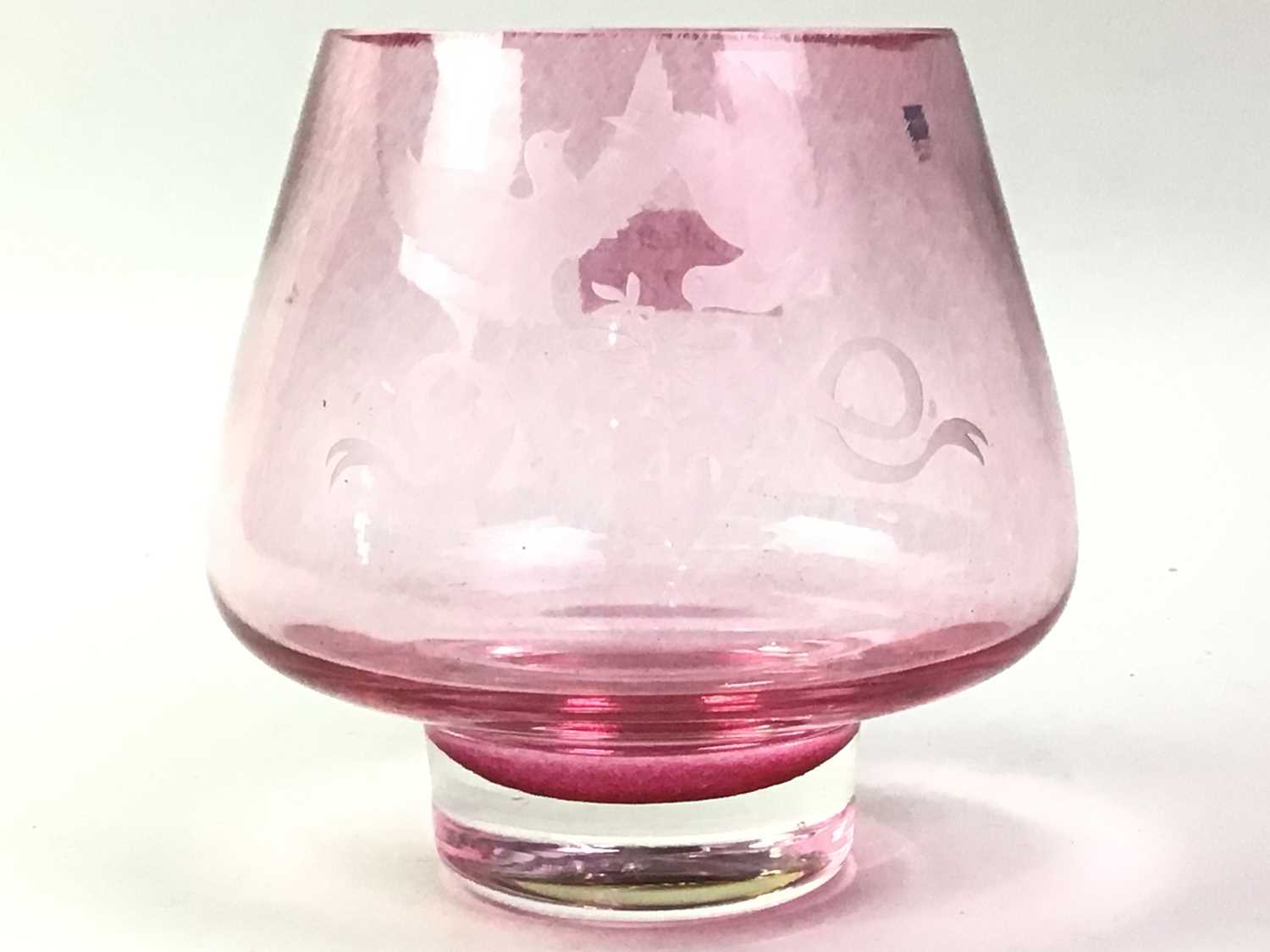 Lot 17 - PAIR OF CAITHNESS GLASS VASES,