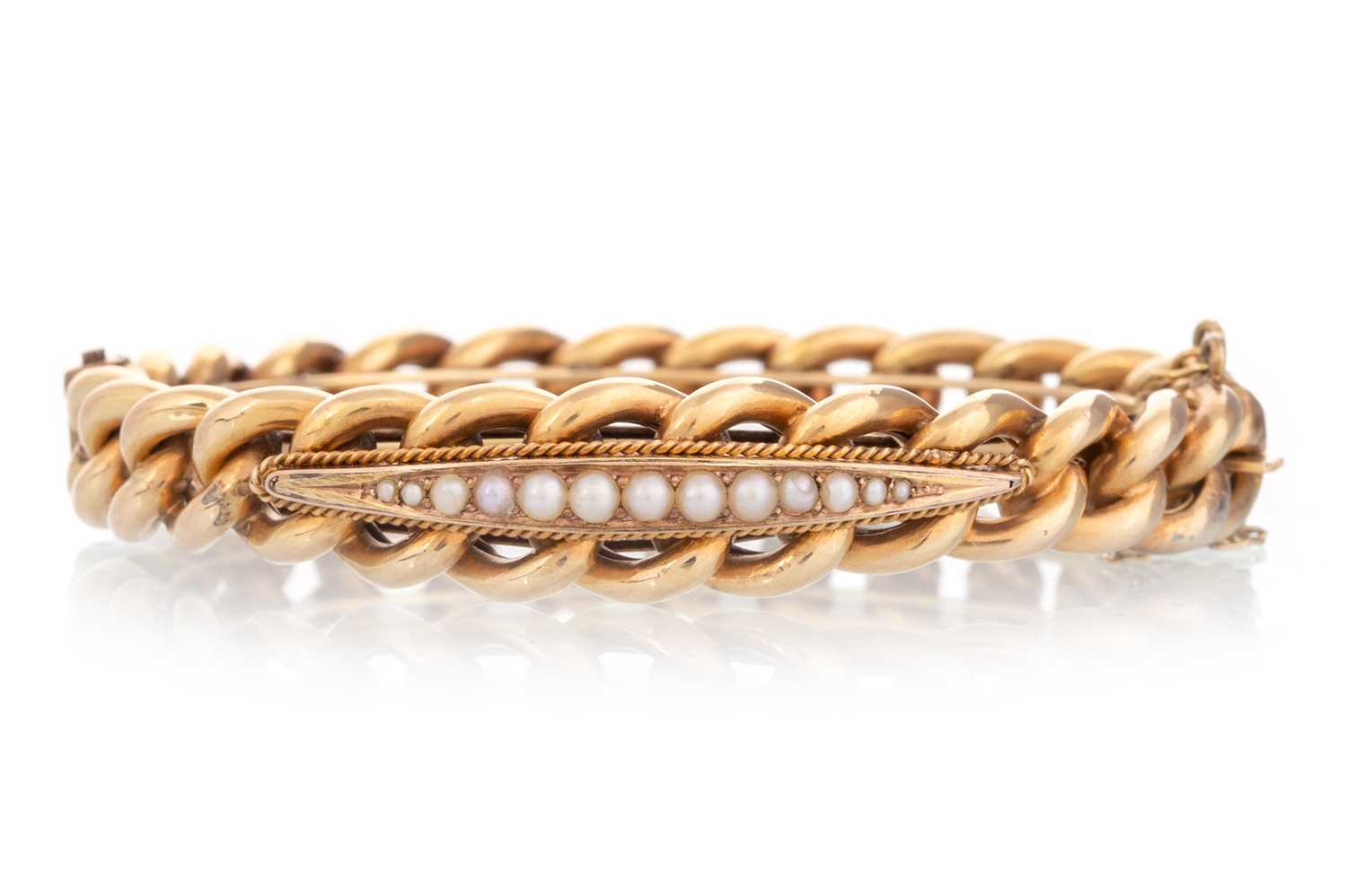Lot 610 - SEED PEARL BANGLE,