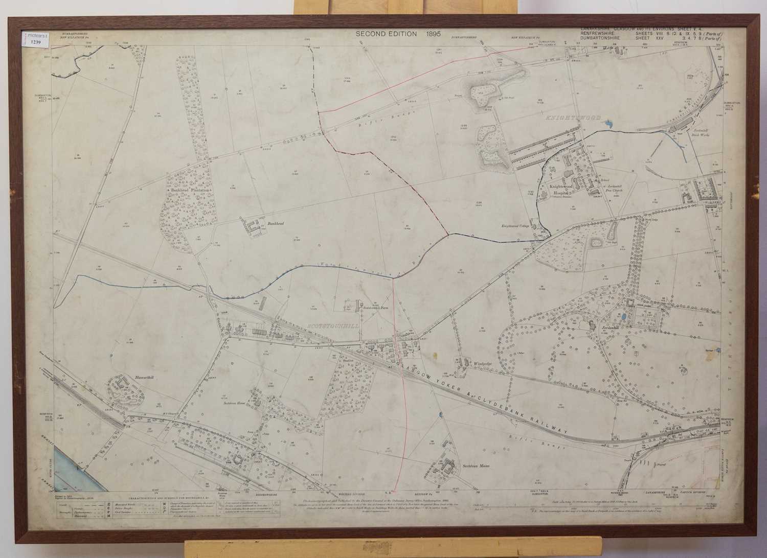 Lot 690 - LATE VICTORIAN ORDNANCE MAP,
