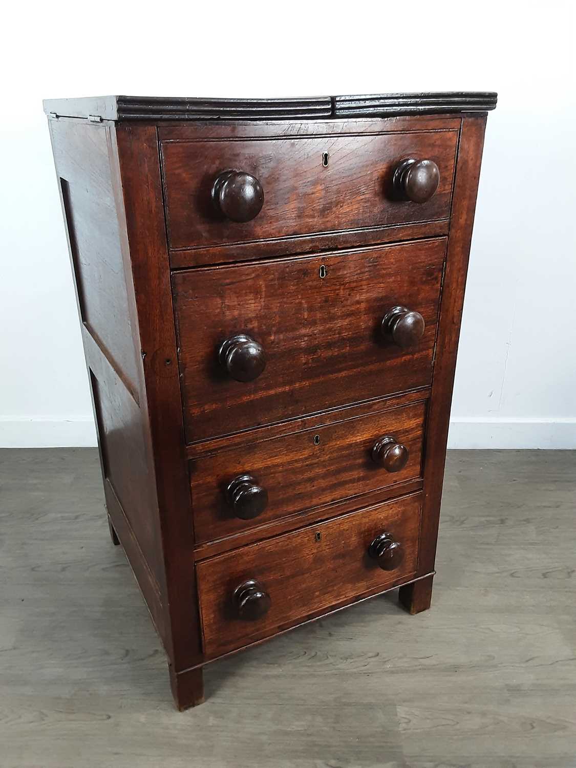 Lot 461 - VICTORIAN OAK CAMPAIGN CHEST,