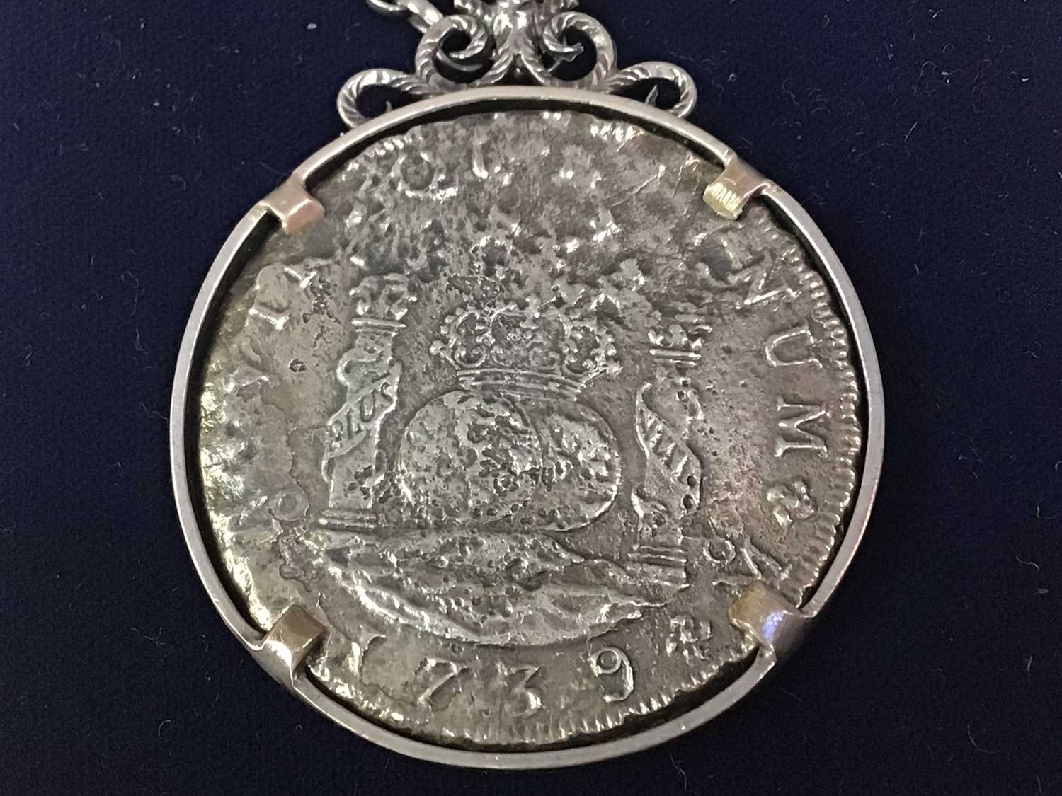 Lot 230 - PIECE OF EIGHT SILVER COIN,