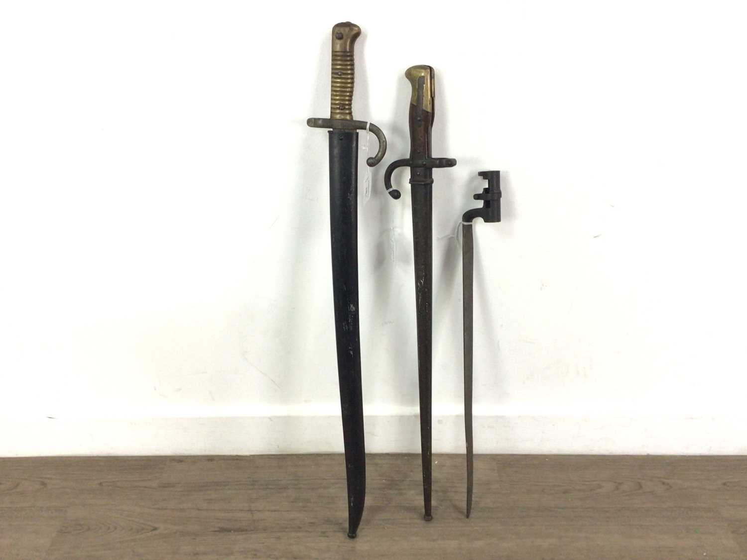Lot 108 - THREE BAYONETS,