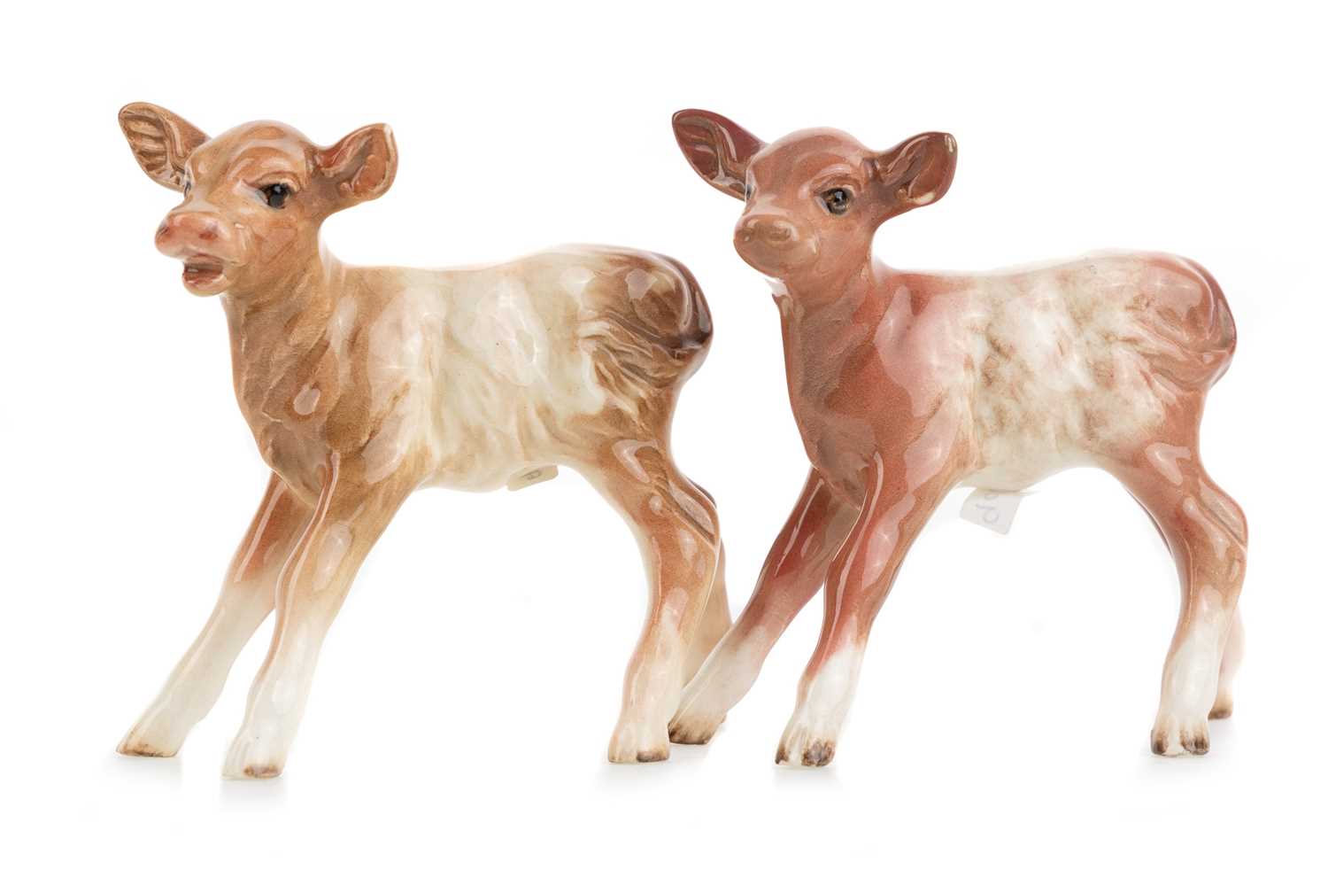 Lot 1468 - BESWICK, TWO CALF FIGURES,