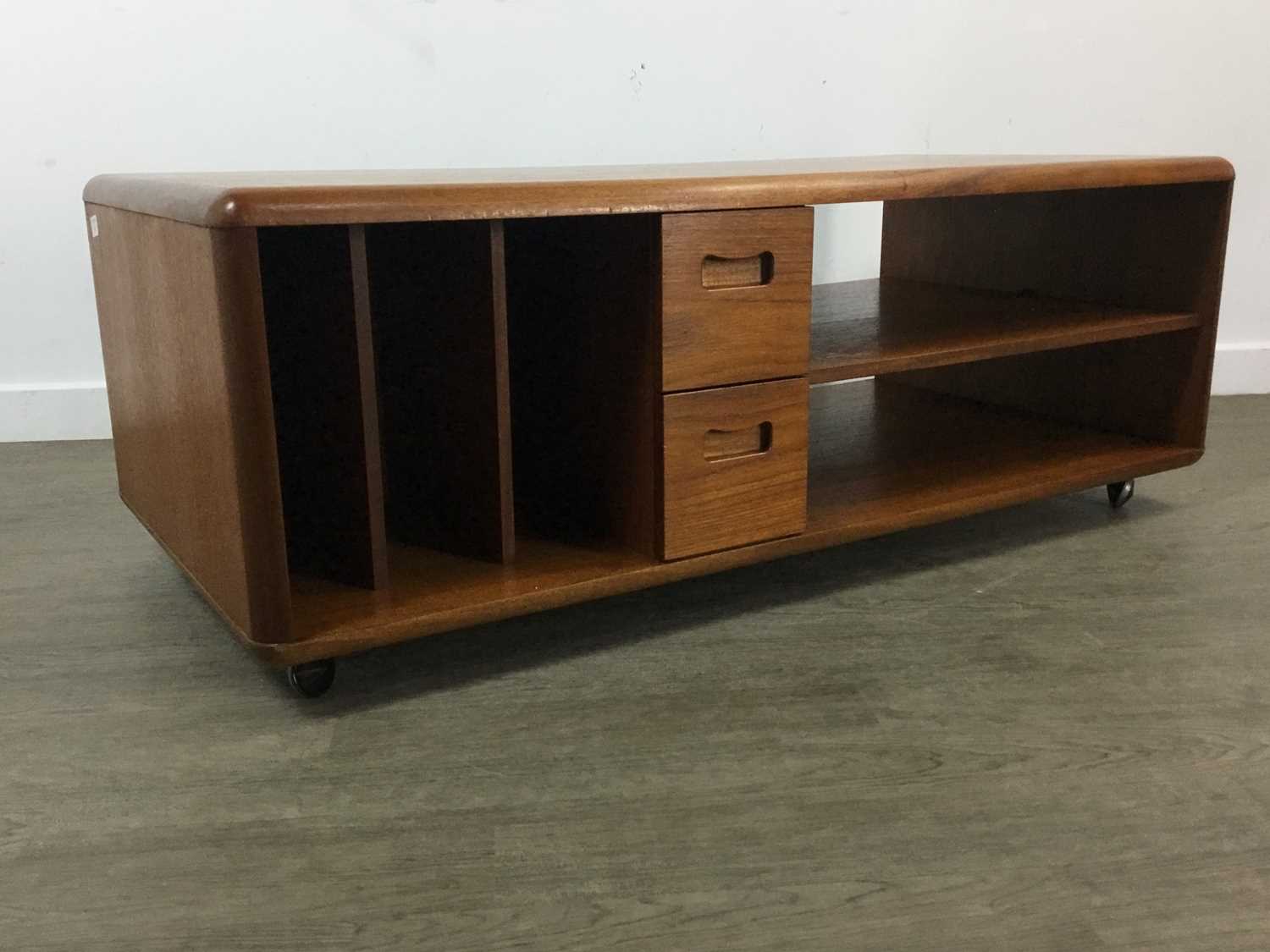Lot 597 - MEREDEW, TEAK COFFEE TABLE / MEDIA UNIT,