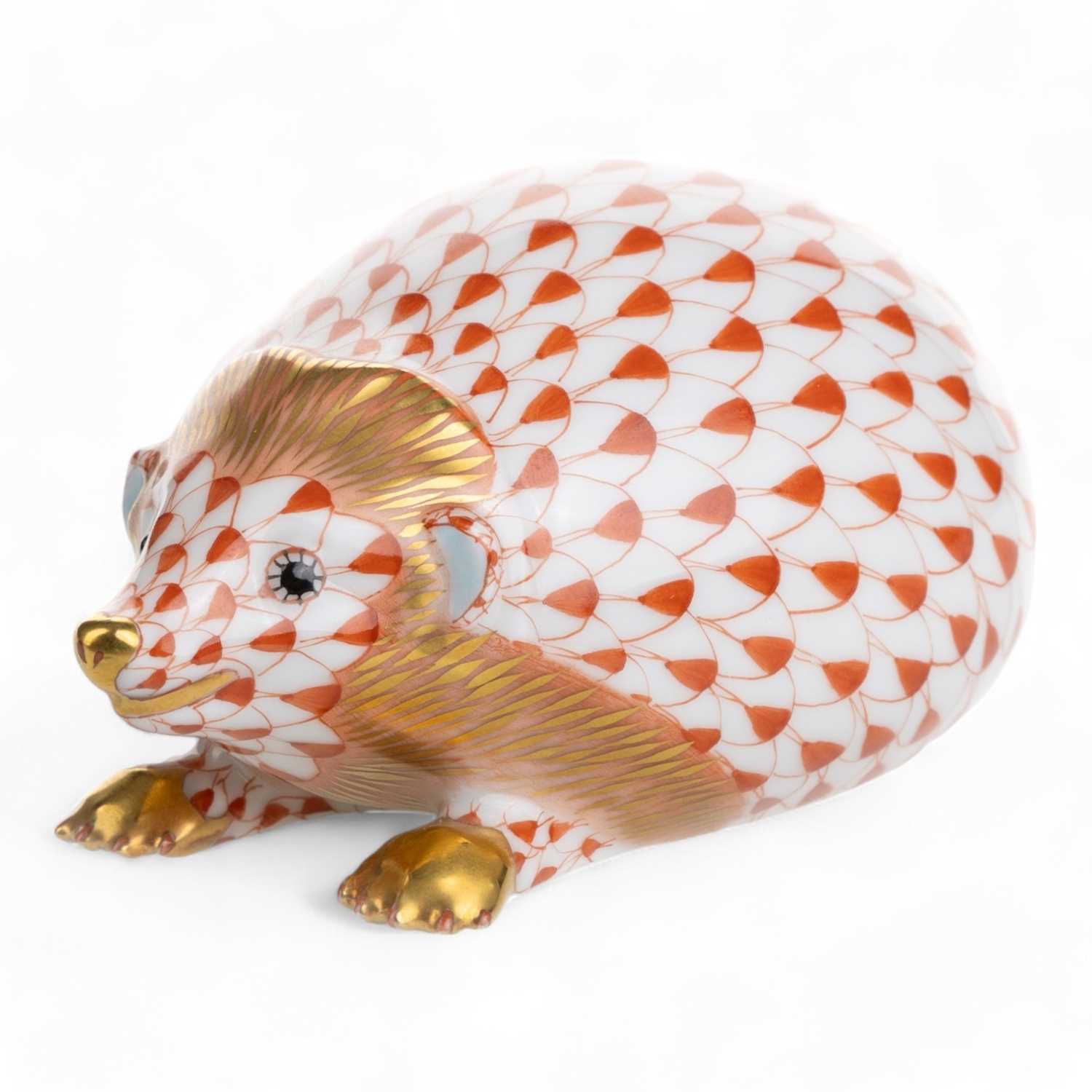 Lot 1449 - HEREND, HEDGEHOG FIGURE,