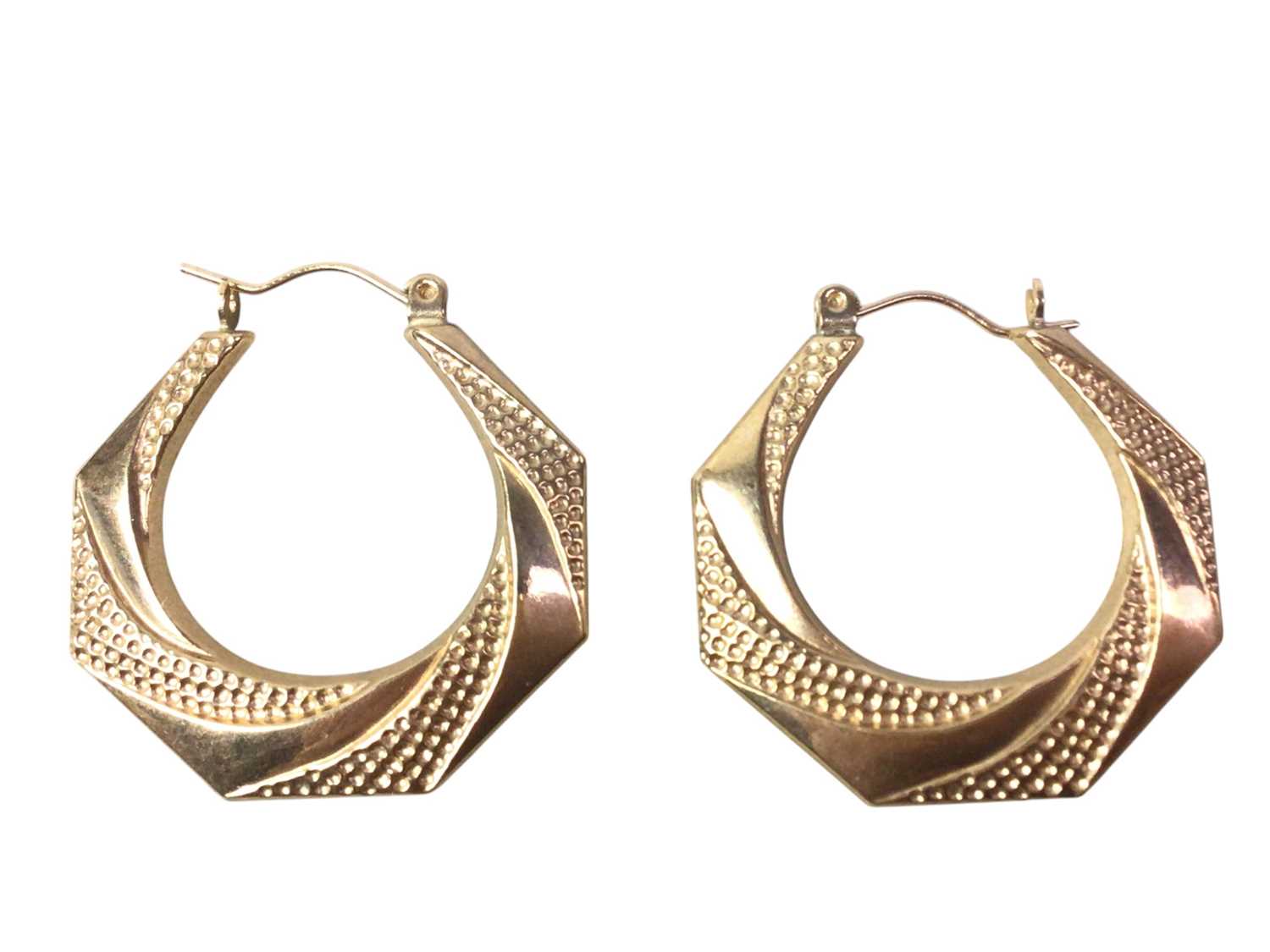 Lot 391 - COLLECTION OF GOLD EARRINGS,