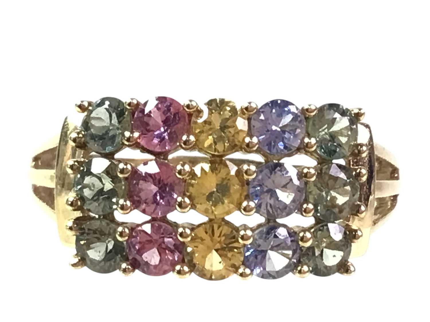 Lot 414 - FIVE DRESS RINGS,