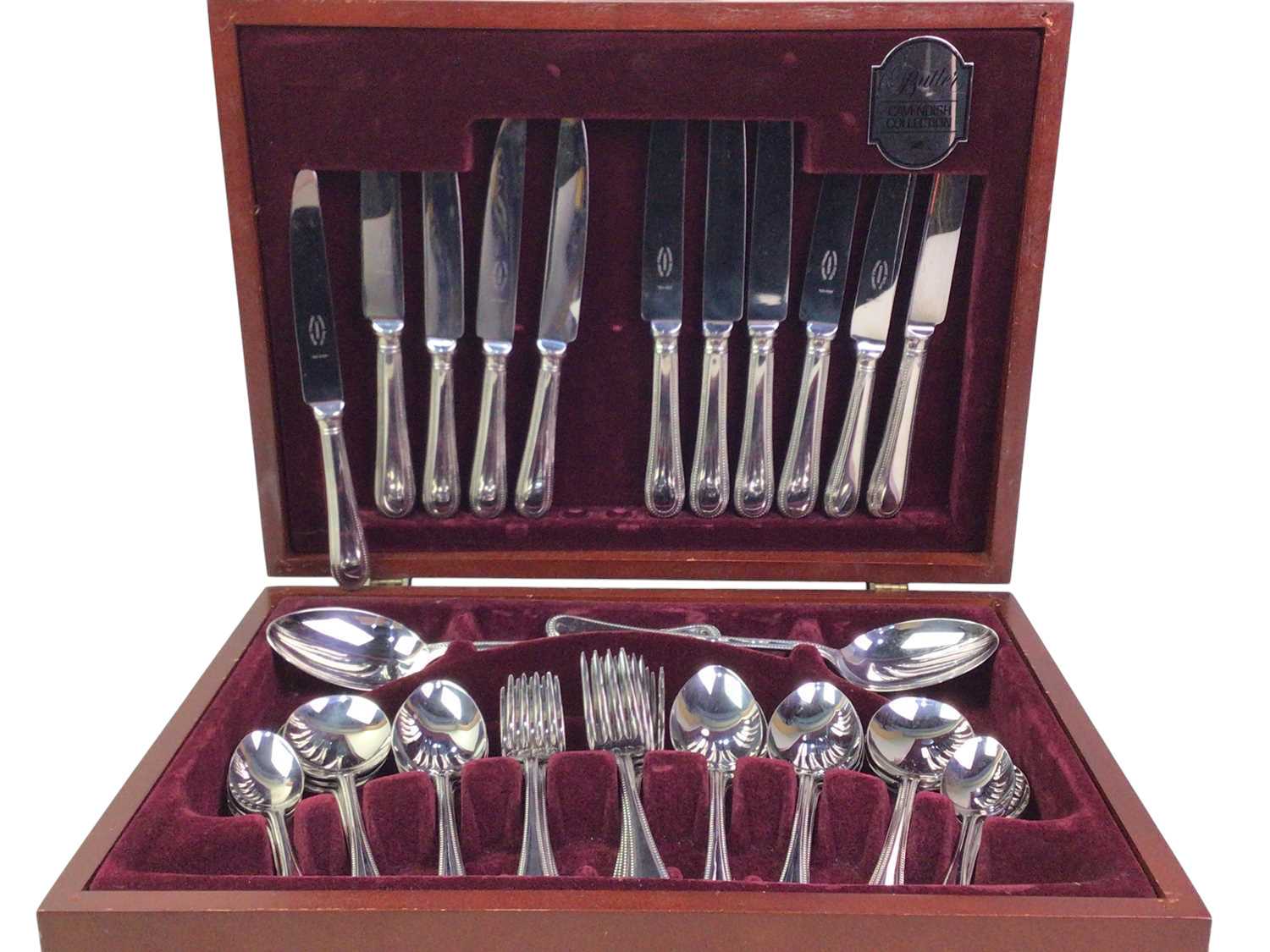 Lot 500 - SUITE OF SILVER PLATED CUTLERY,