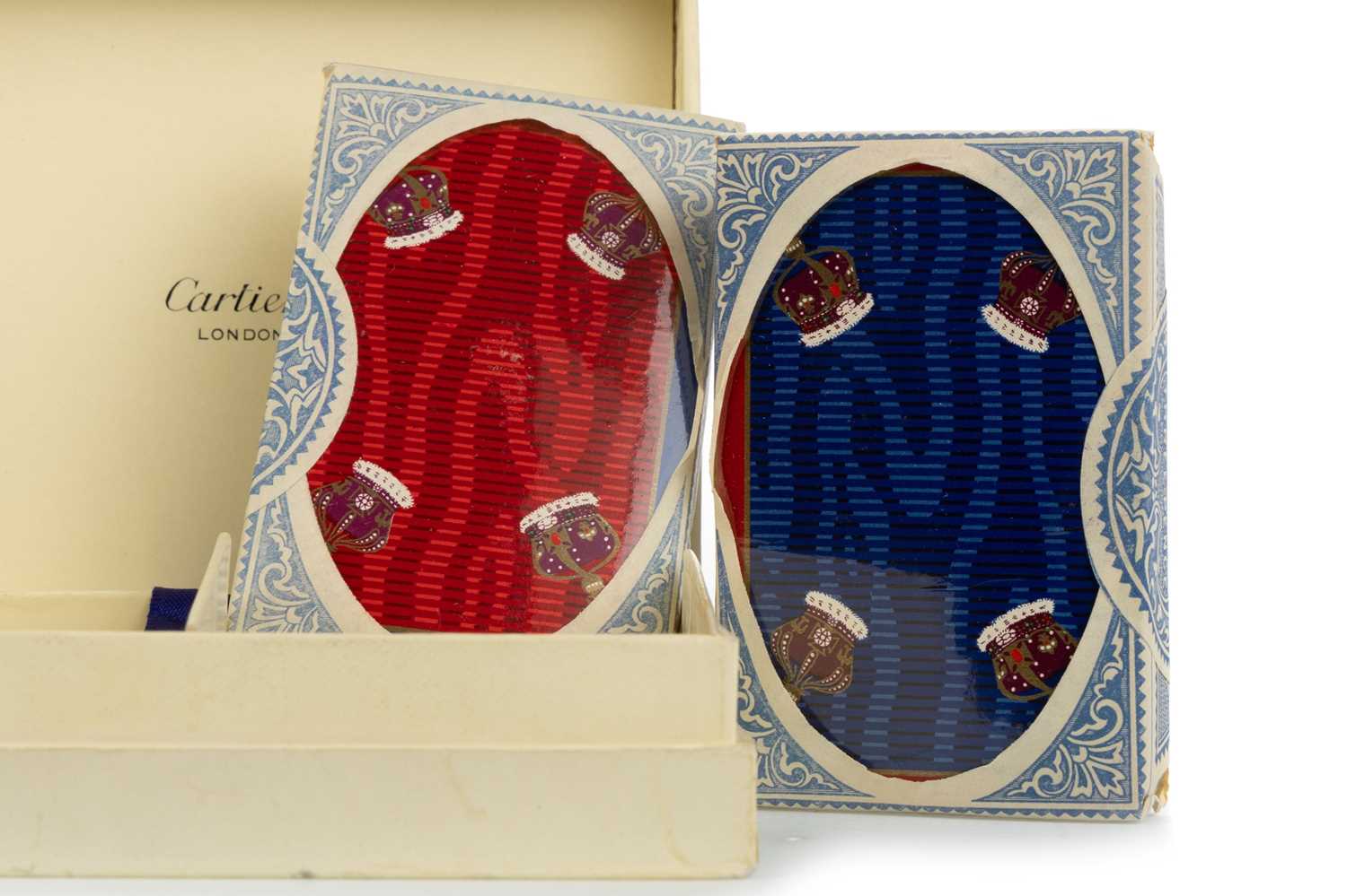 Lot 424 - CARTIER, TWO SETS OF PLAYING CARDS,