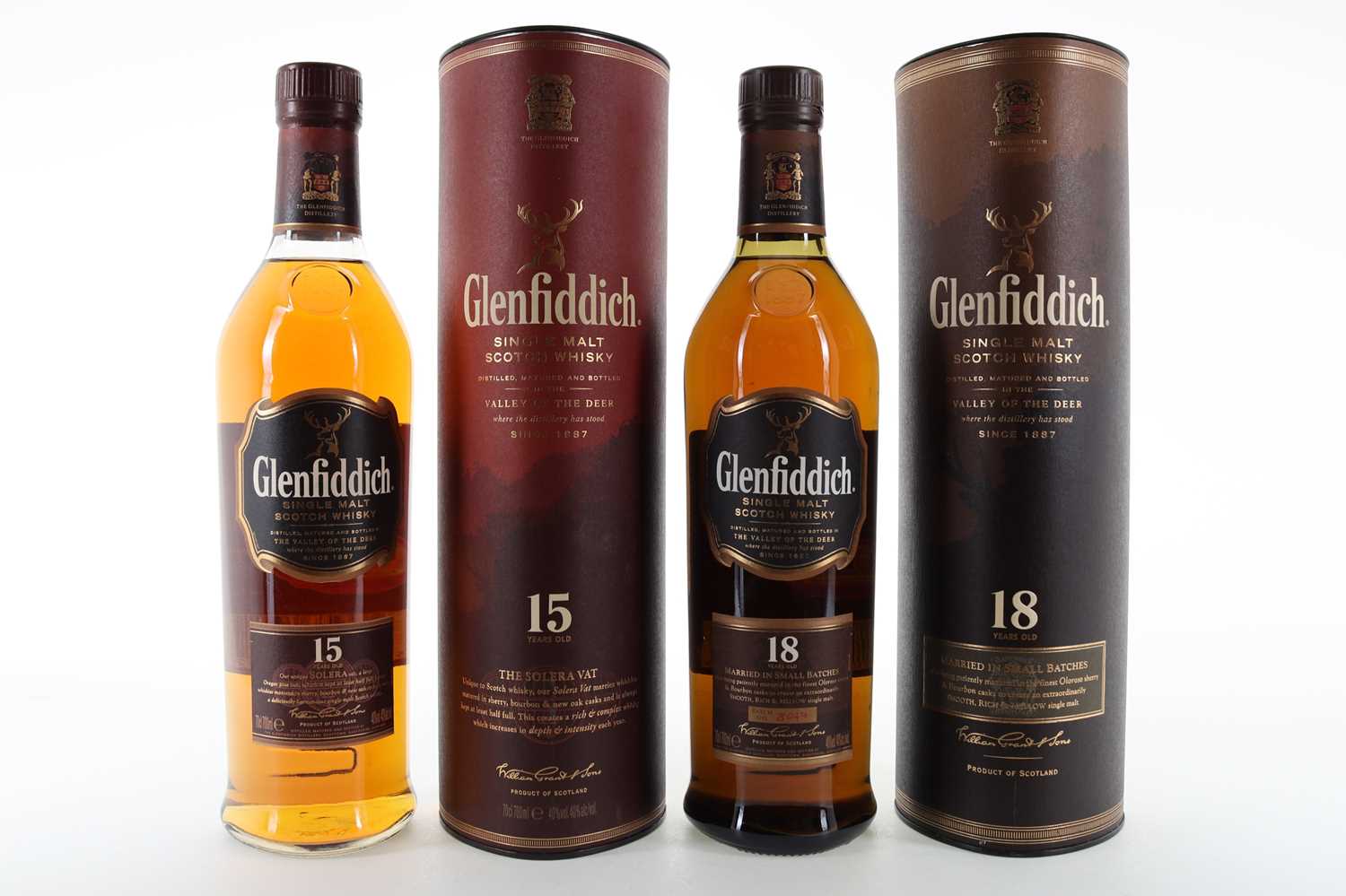 Lot 324 - GLENFIDDICH 18 YEAR OLD AND 15 YEAR OLD
