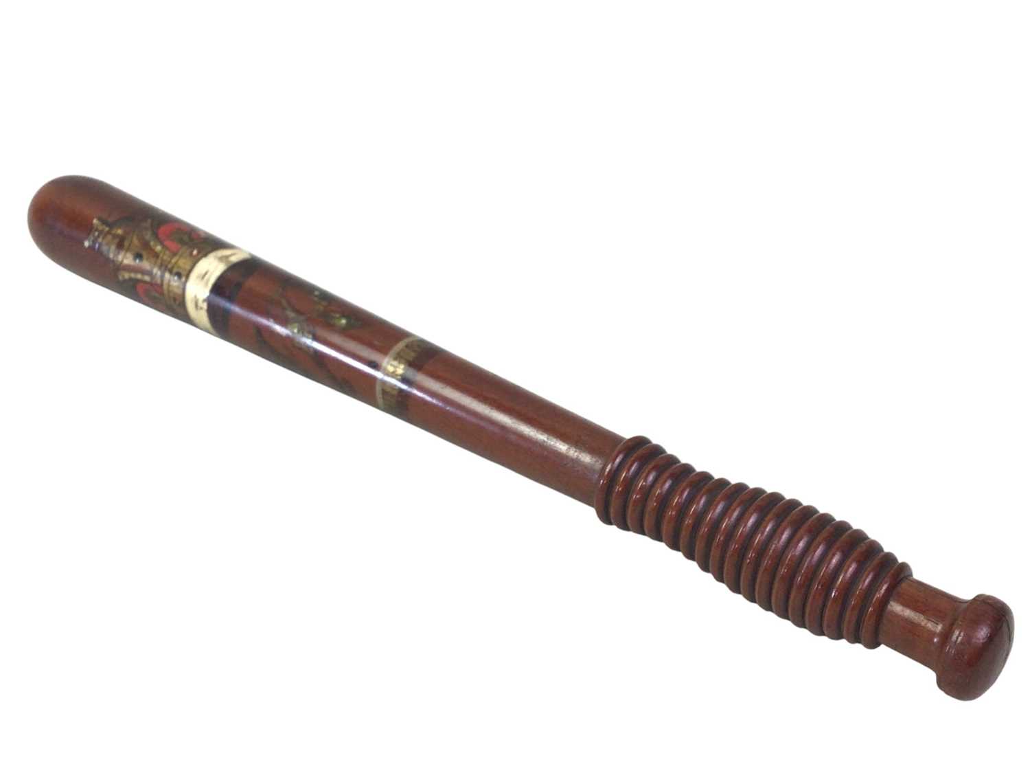 Lot 805 - VICTORIAN WOODEN TRUNCHEON,