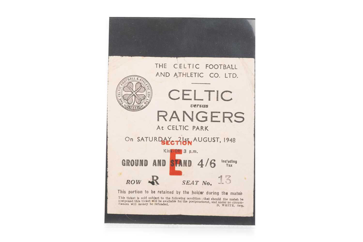 Lot 1765 - CELTIC F.C. V RANGERS F.C., SCOTTISH LEAGUE