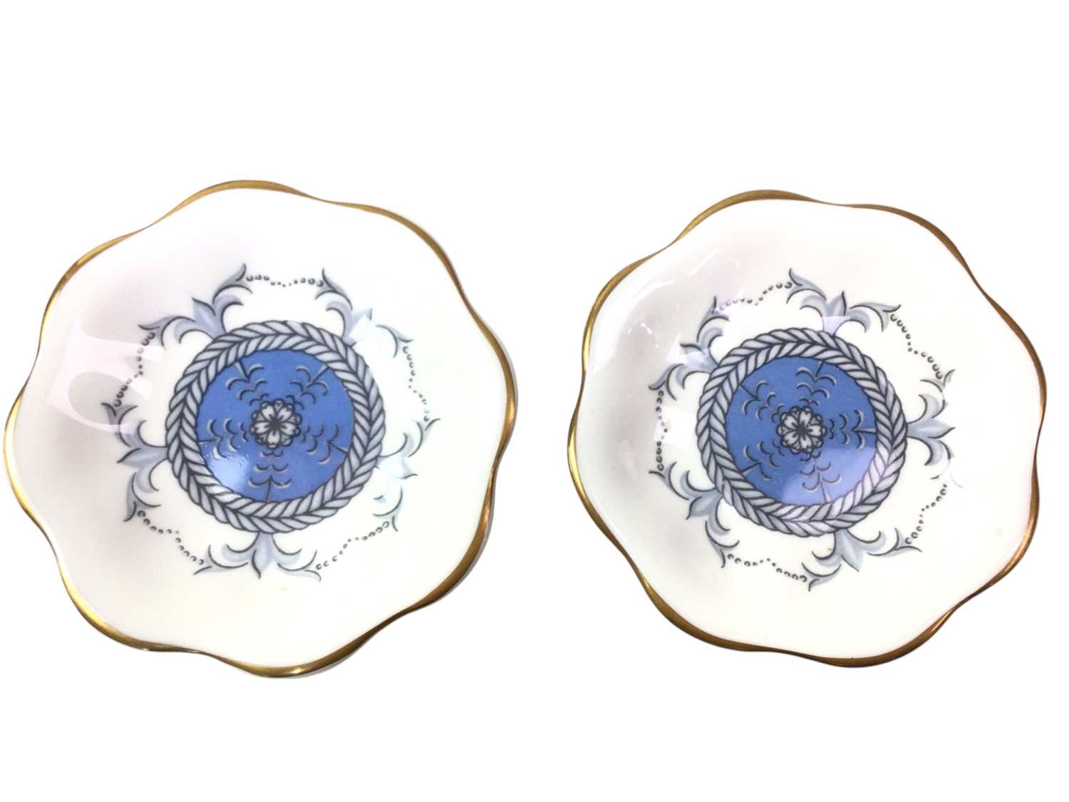 Lot 120 - COALPORT 'REVELRY' SET OF PIN DISHES,