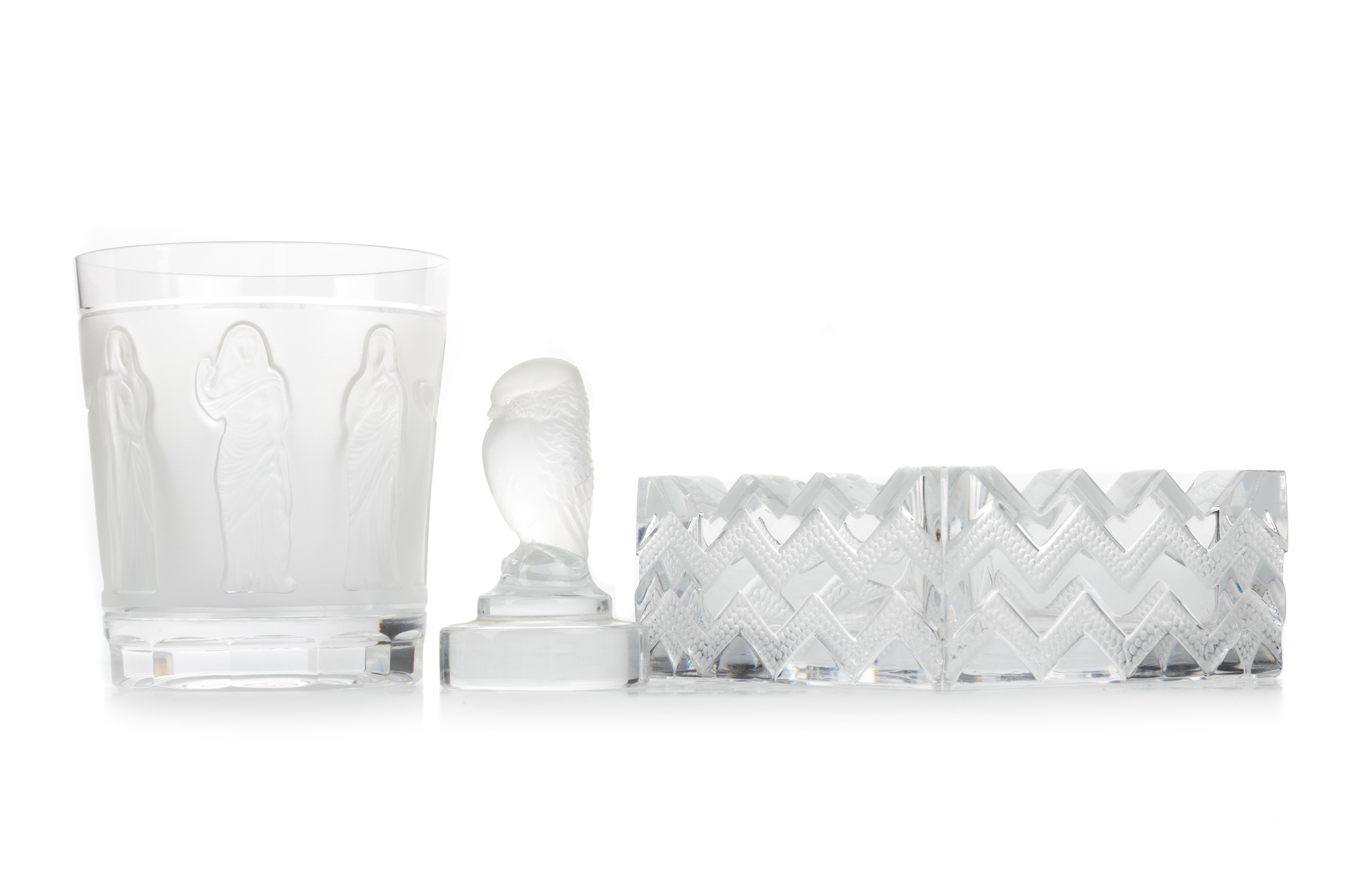 Lot 440 - LALIQUE LA FEMME TUMBLER,