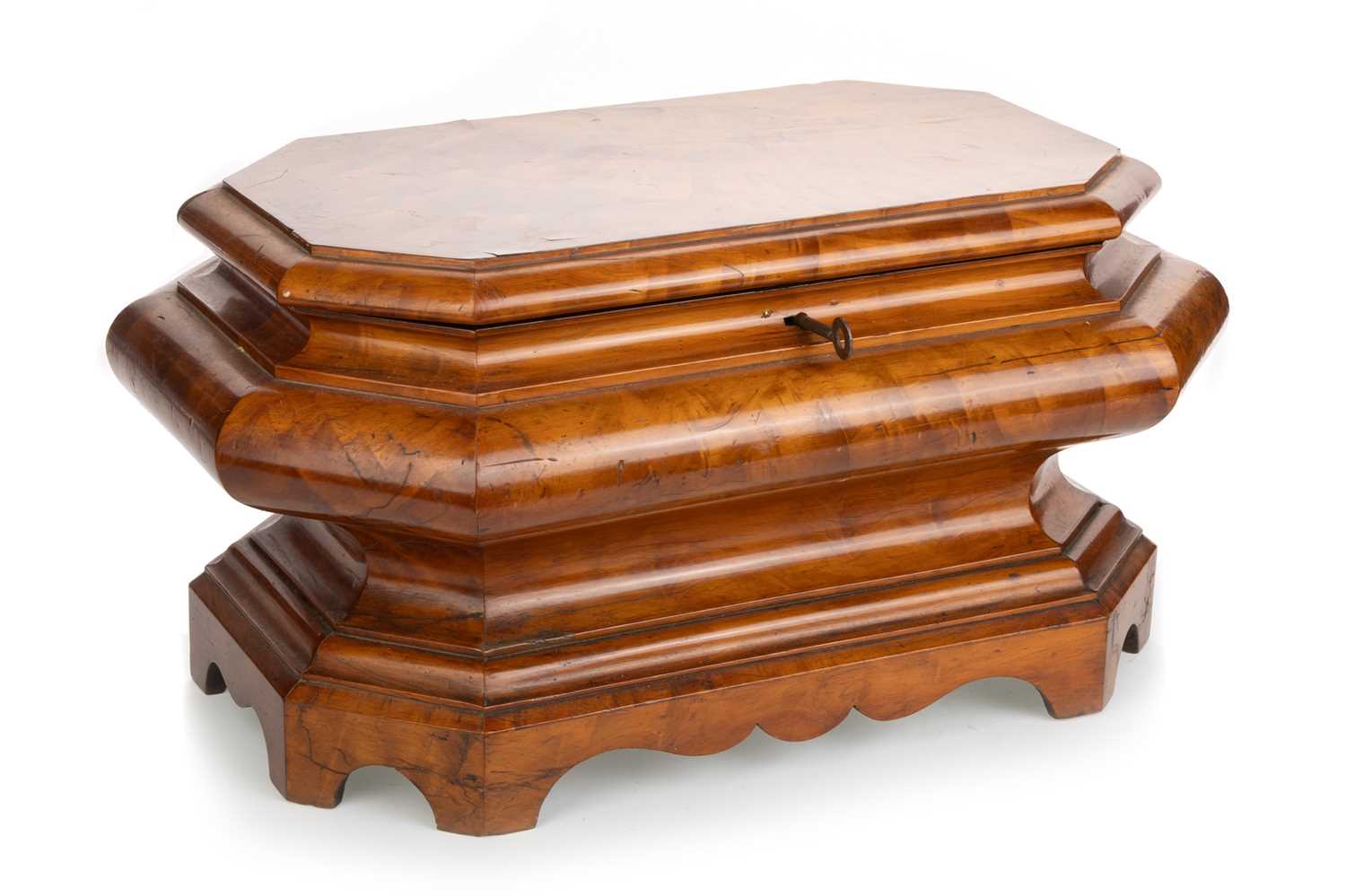 Lot 569 - MID VICTORIAN MAHOGANY SEWING BOX,