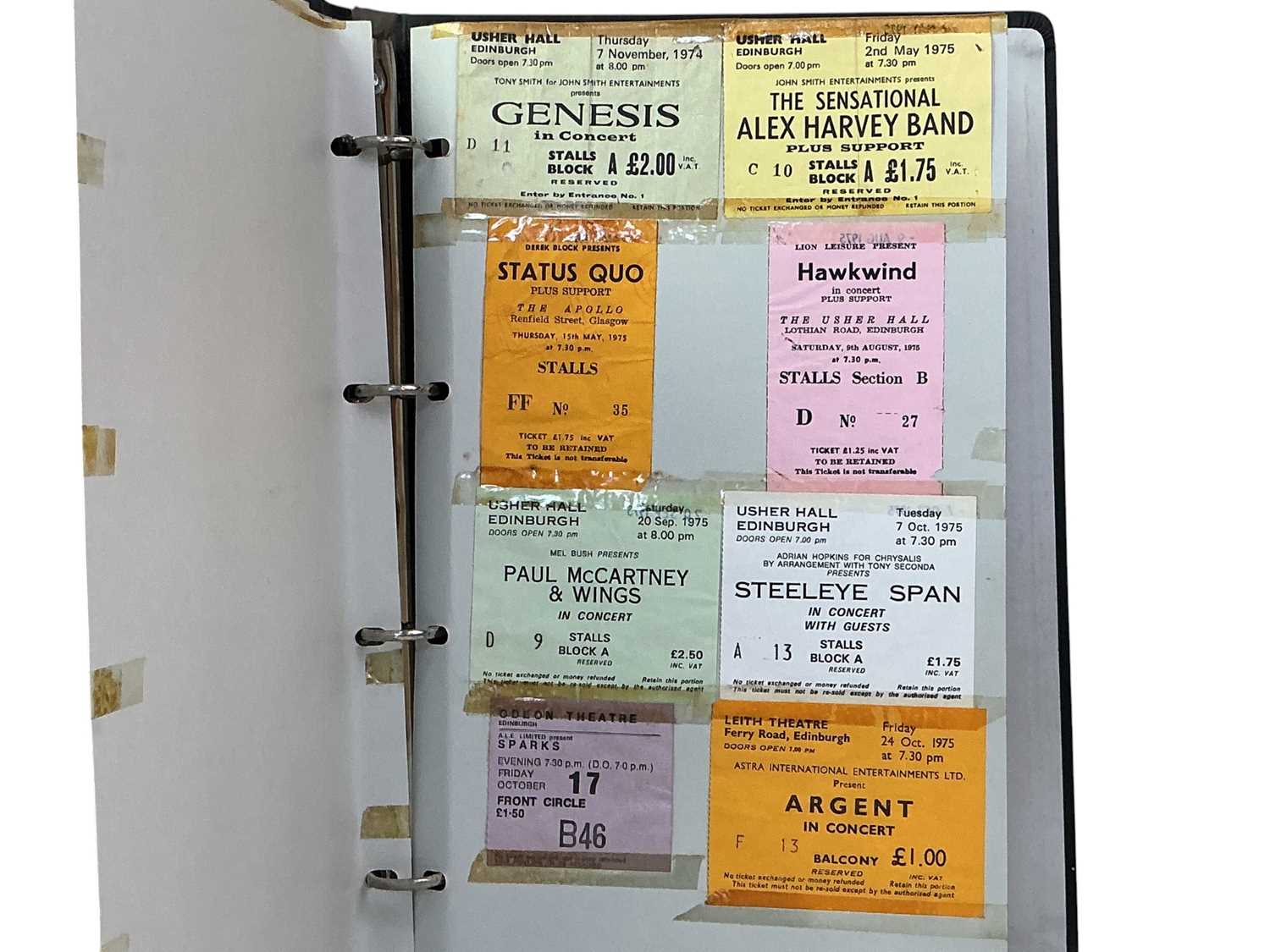 Lot 443 - COLLECTION OF CONCERT TICKETS,