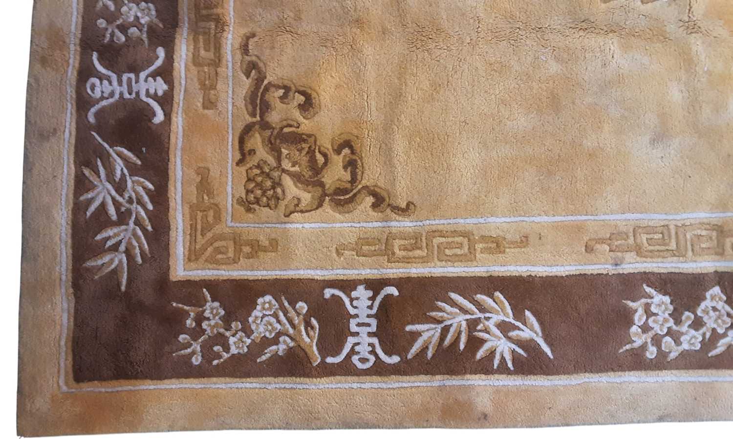 Lot 436 - LARGE CHINESE WOOL CARPET,