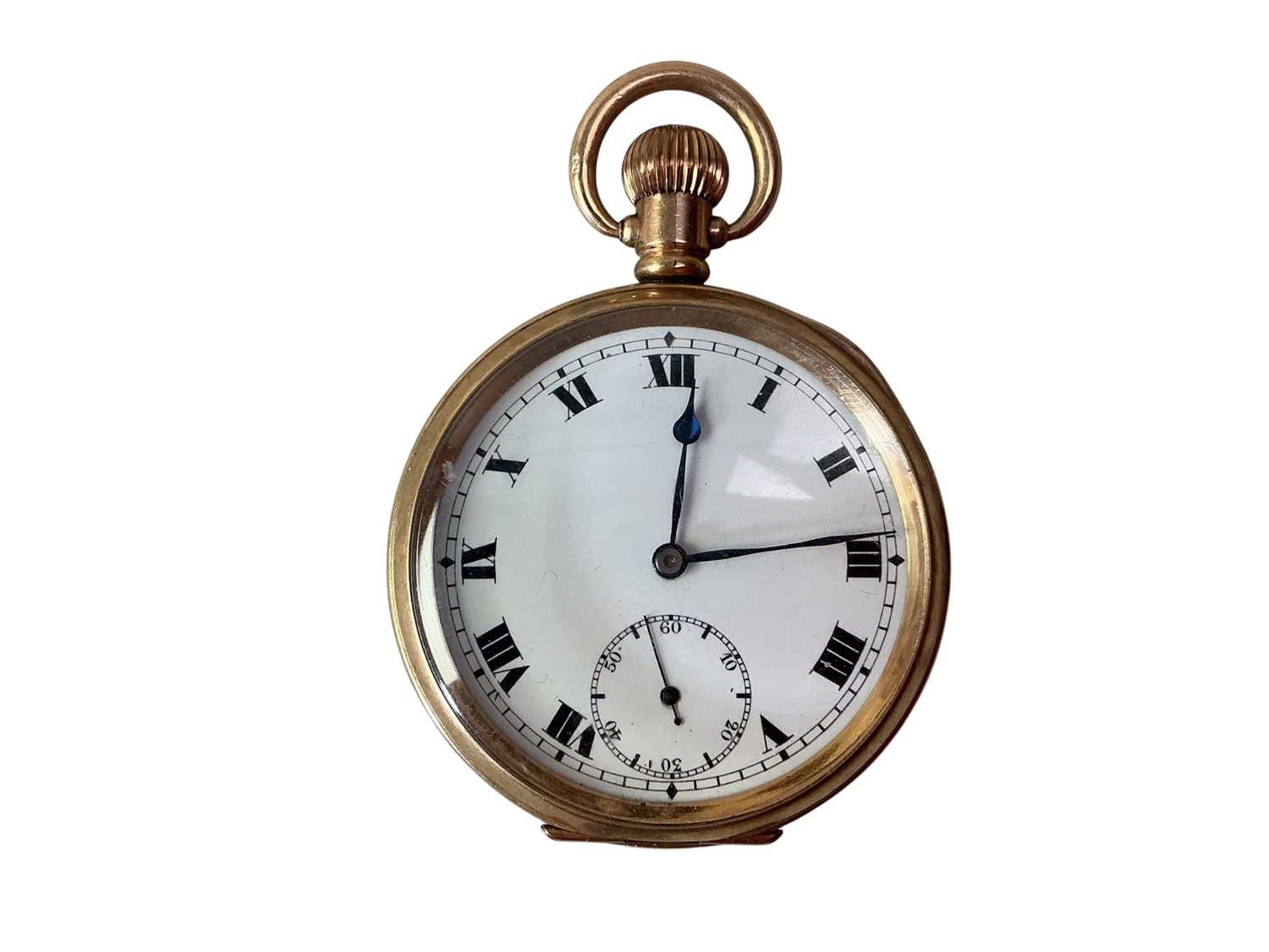 Lot 556 - ROLLED GOLD POCKET WATCH,