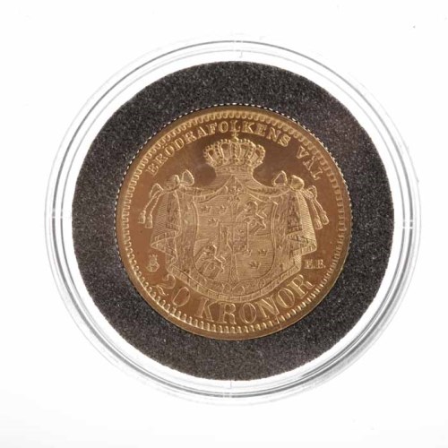 Lot 272 - SWEDISH 20 KRONER GOLD COIN DATED 1898