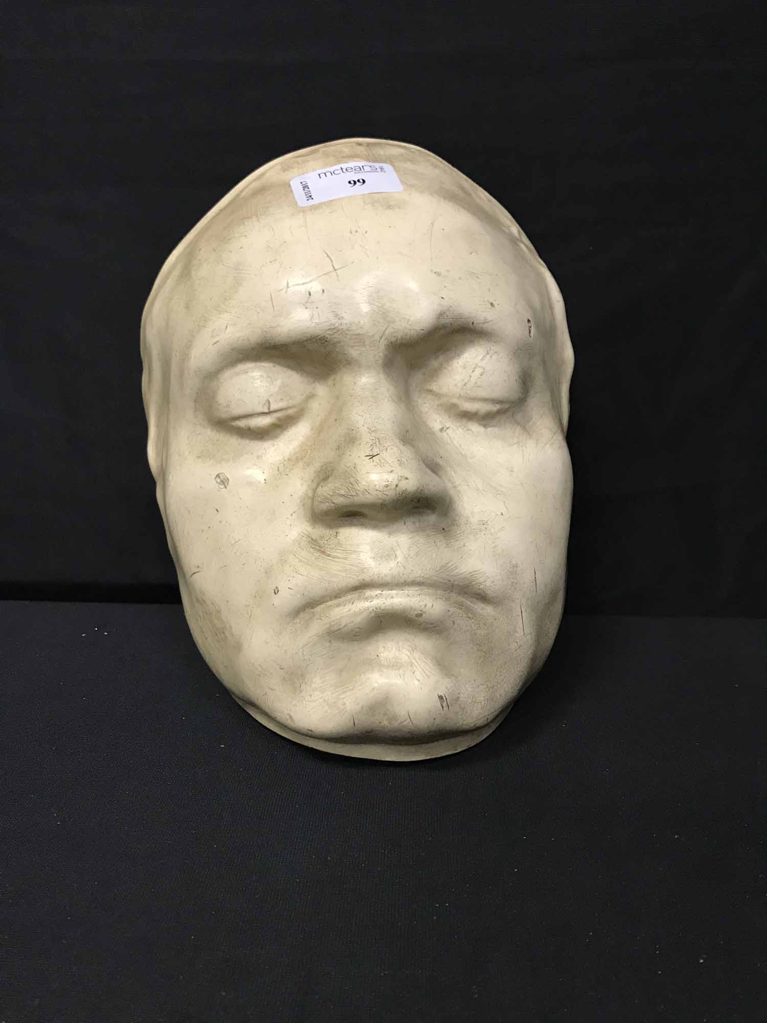 Lot 99 - REPRODUCTION DEATH MASK 'Pierre Beauchamp,