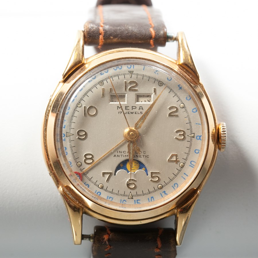 Lot 1667 - RARE GENTLEMAN'S MEPA TRIPLE CALENDAR MOON