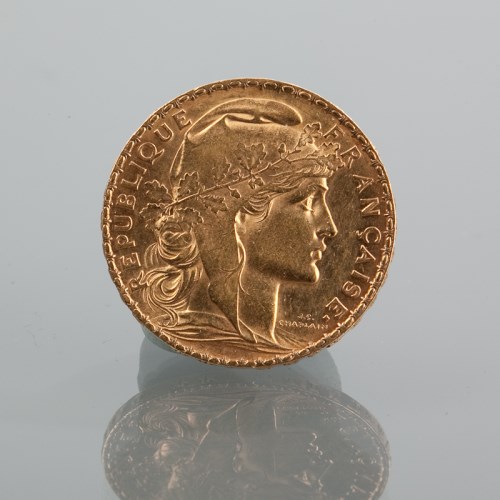 Lot 1061 - FRENCH GOLD 20 FRANC DATED 1908