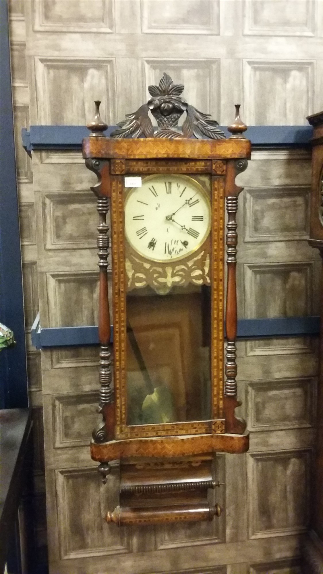 Lot 1426 - 19TH CENTURY ANGLO-AMERICAN WALL CLOCK BY